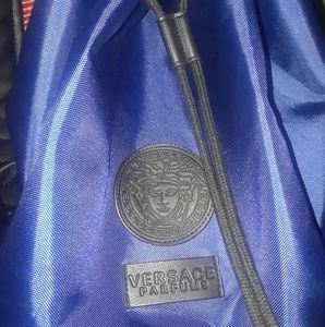Versace | Bags | Versace Parfums Blue Backpack | Poshmark